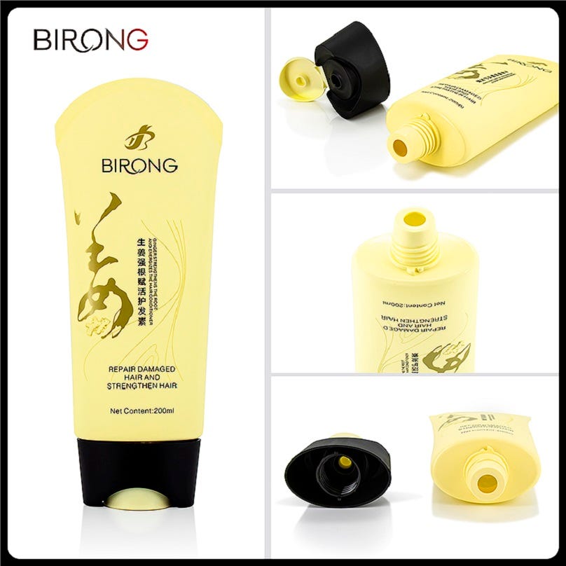 BiRong 2023 Oval Cosmetics Squeeze Plastic PE Tube with Screw On Cap ...