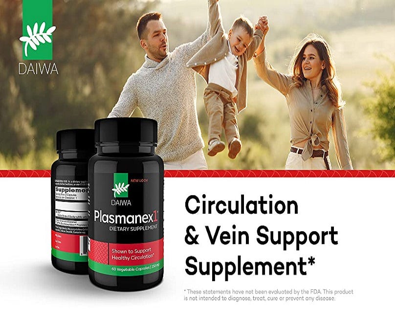 Plasmanex1 — Healthy Circulation And Vein Support Supplement - Daiwa ...