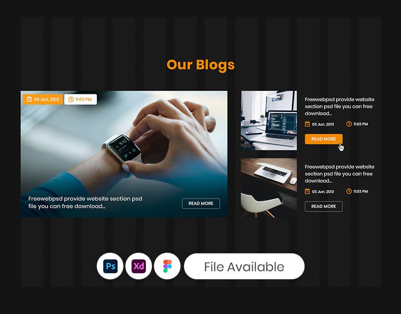 figma blog ui design - free web psd - Medium