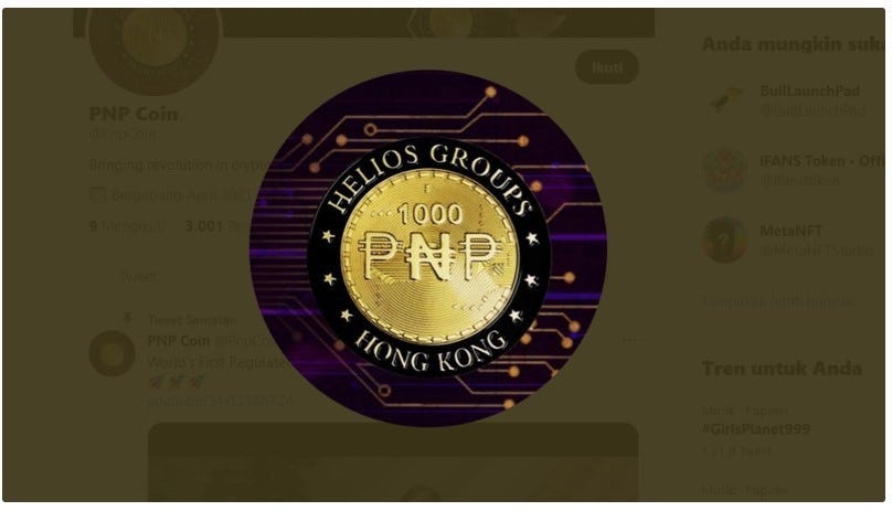 PNP Coin cryptocurrency pertama di dunia yang diperkenalkan dengan ...