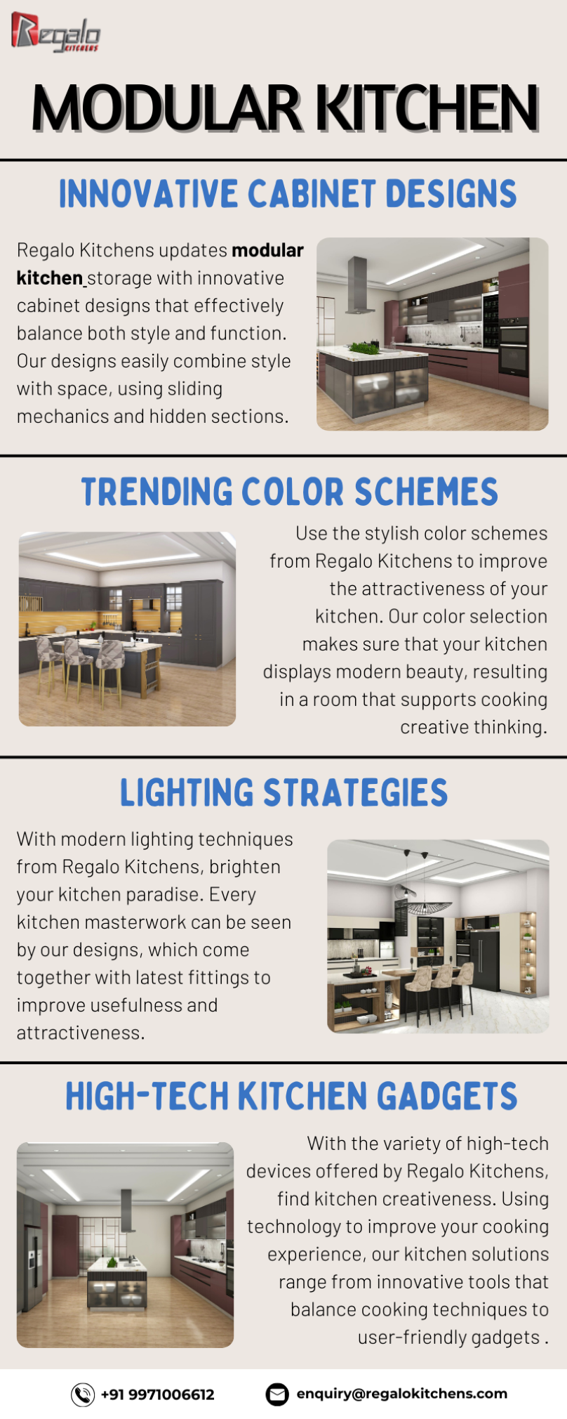 Modular Kitchen - Regalo Kitchens - Medium