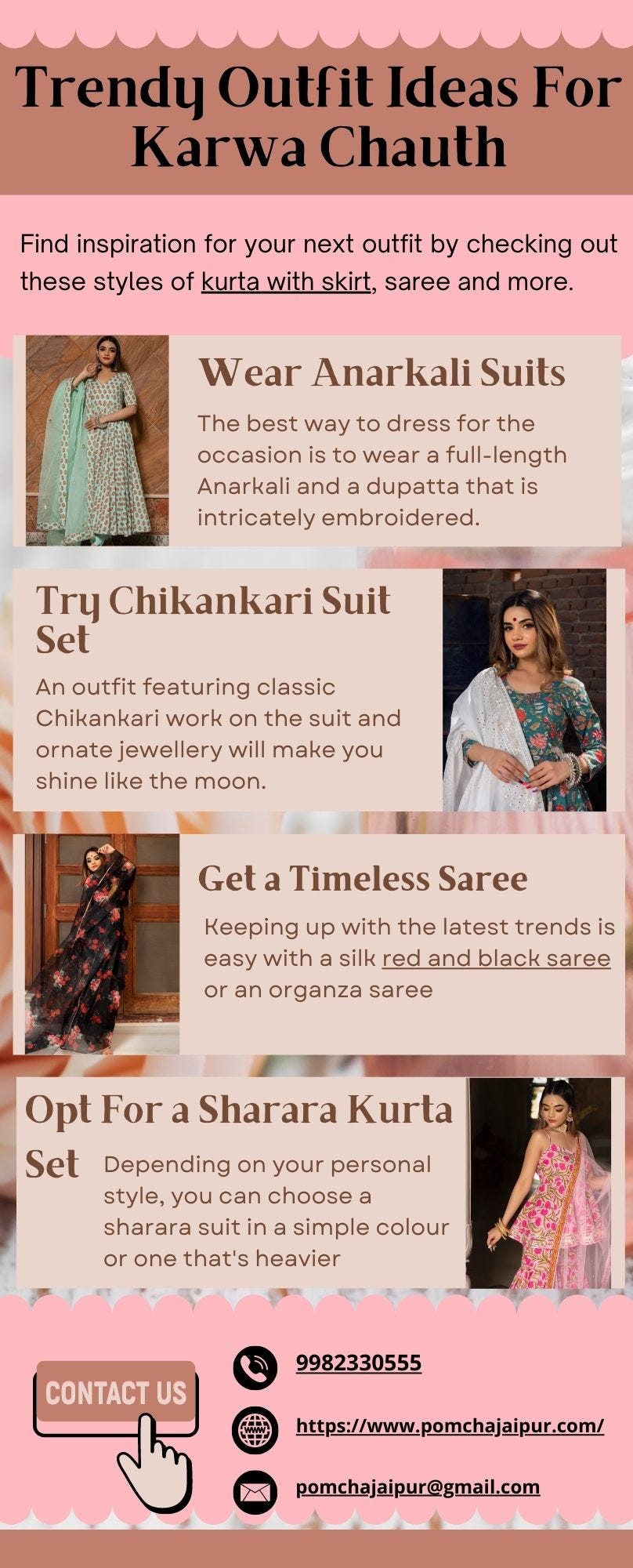 Trendy Outfit Ideas For Karwa Chauth - Pomcha Jaipur - Medium