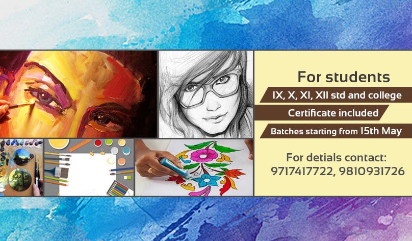 Best summer Fine Art course for adults — Delhi Fine Art course 2018 ...