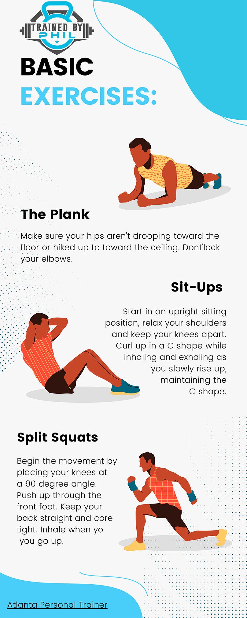 Trained By Phil — Basic Exercises [Infographic] - Phil Catudal - Medium