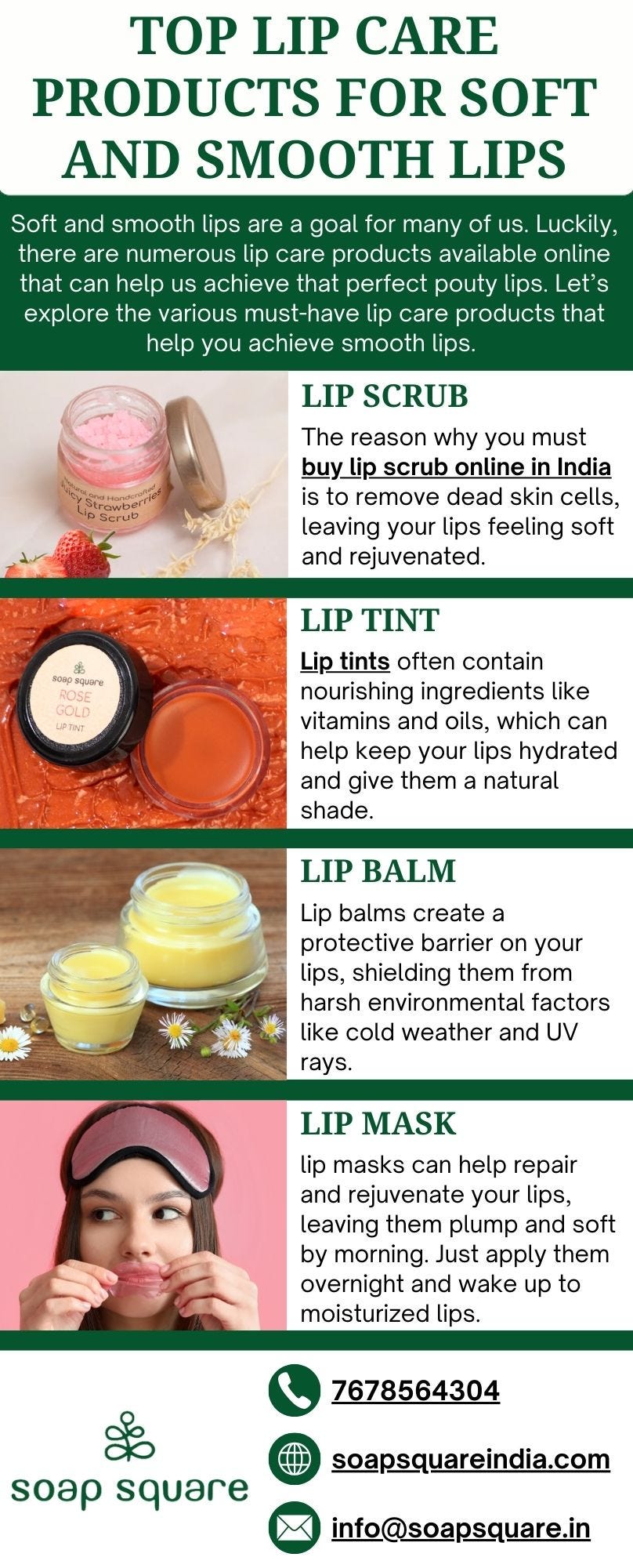 Top Lip Care Products for Soft and Smooth Lips - Soap Square - Medium