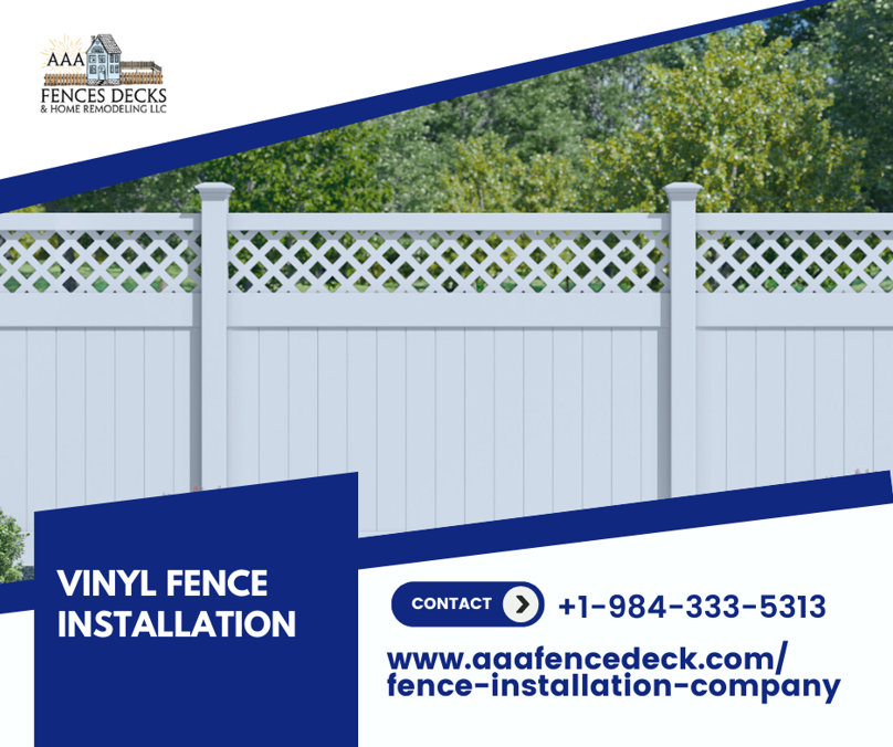 Vinyl Fence Installations - AAA Fences Decks - Medium