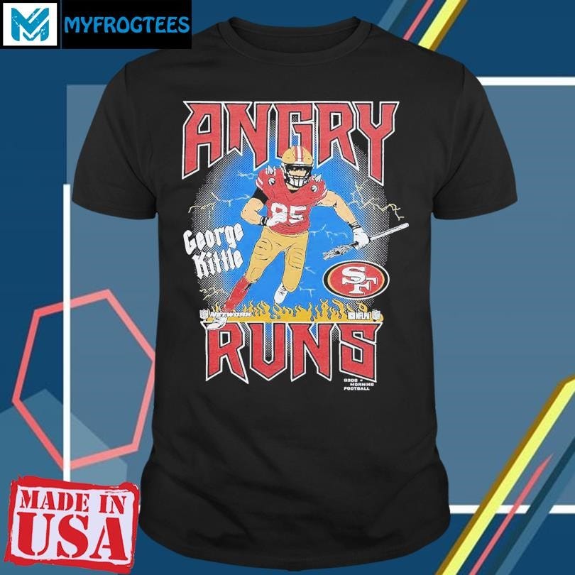 Angry Runs 49ers George Kittle T-Shirt | by Myfrogtees | Feb, 2024 | Medium