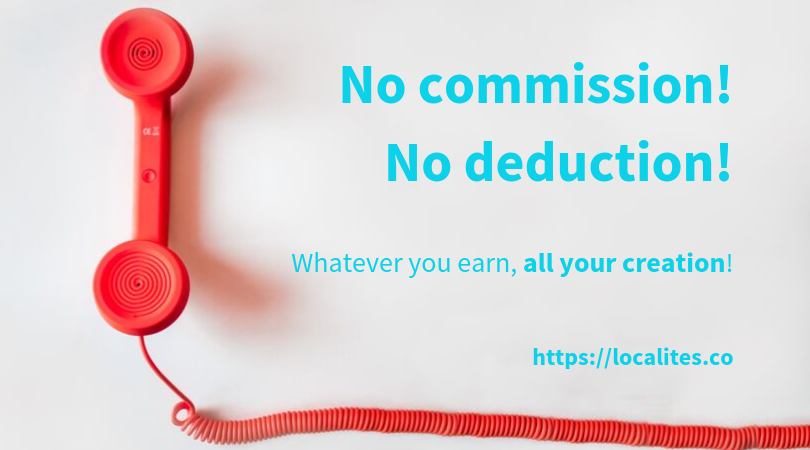 No commission! No deduction!. No commission! No deduction! Whatever ...