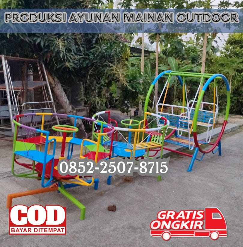 Hub 0852–2507–8715 TERPECAYA !! ayunan besi bulat Dan mainan outdoor ...