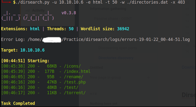 dirsearch — One Stop Shop for Web Path Scanning | by Prateek Kuber | rootissh