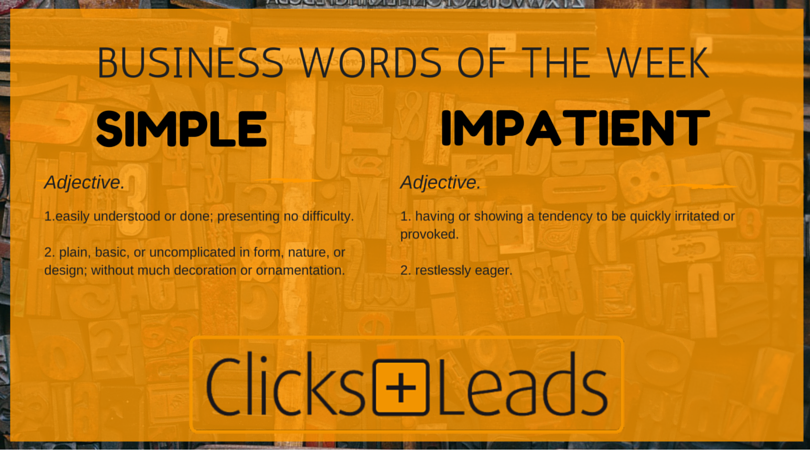 Business Words Of The Week: Simple & Impatient | by Nicola Cairncross ...