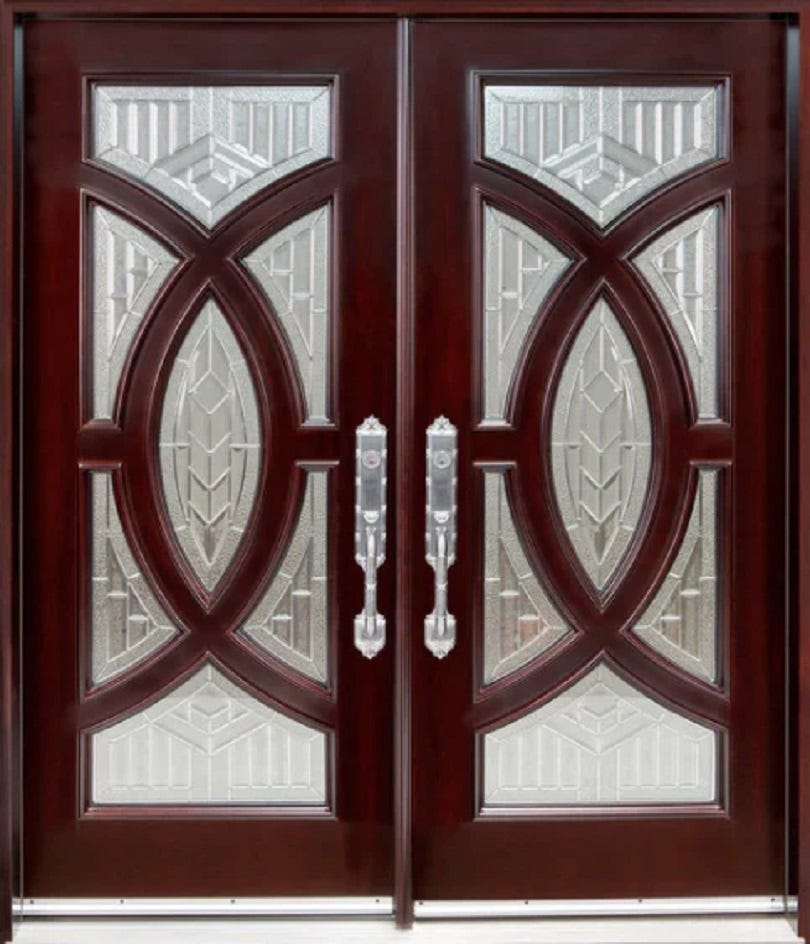 Customizing Your Double Front Doors With Glass: Designs And Finishing ...