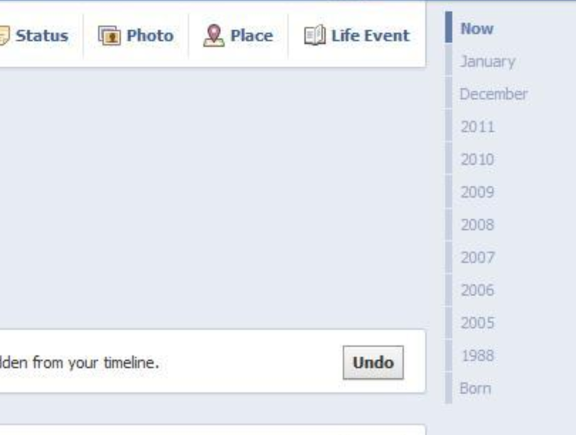 Blank Facebook Timeline
