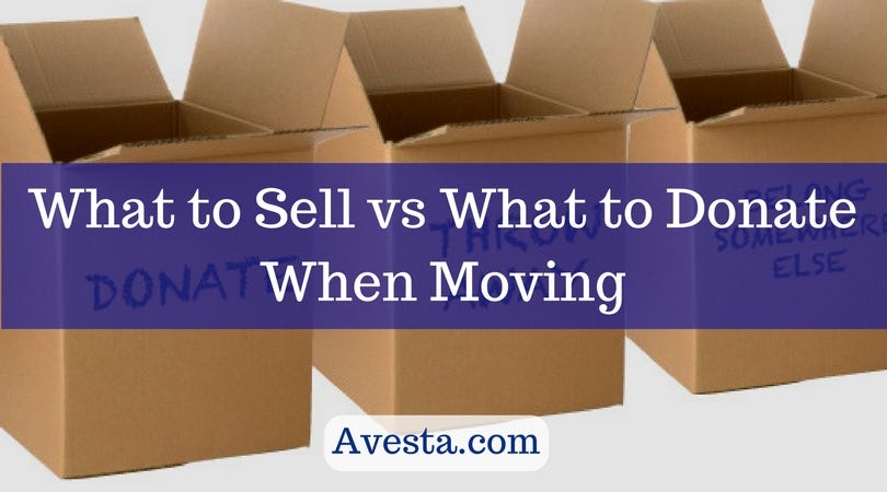 What to Sell Vs. What to Donate When Moving | by Avesta | Medium