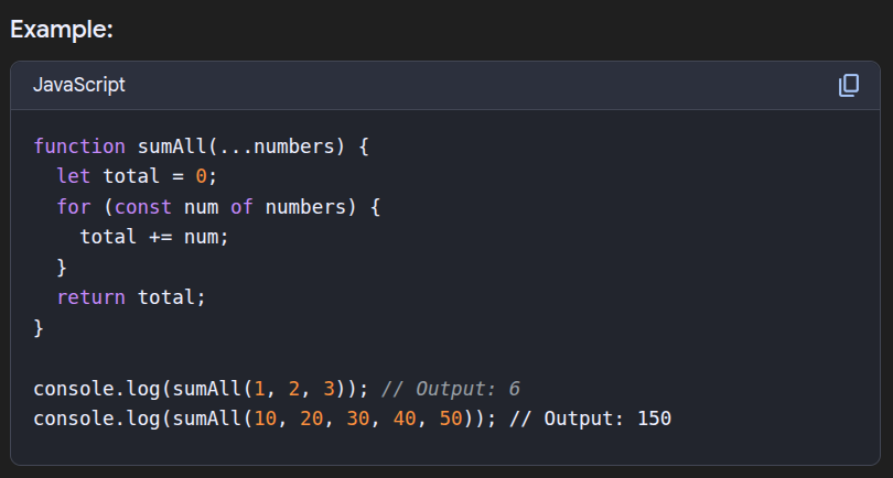 Rest parameters (…args) - Ramesh Raveendran - Medium