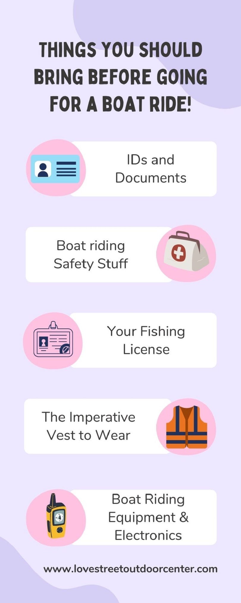 Things you should bring before going for a boat ride! - Love Street ...
