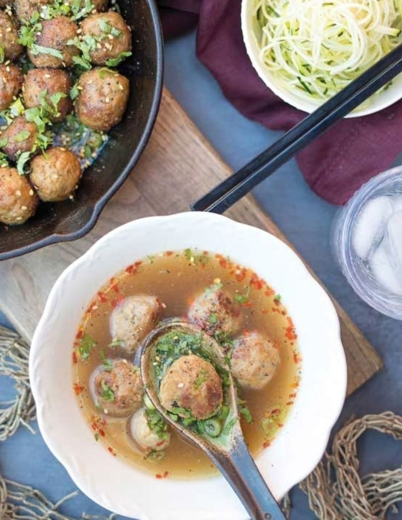 GYOZA MEATBALL SOUP - OnlyKeto Recipes - Medium
