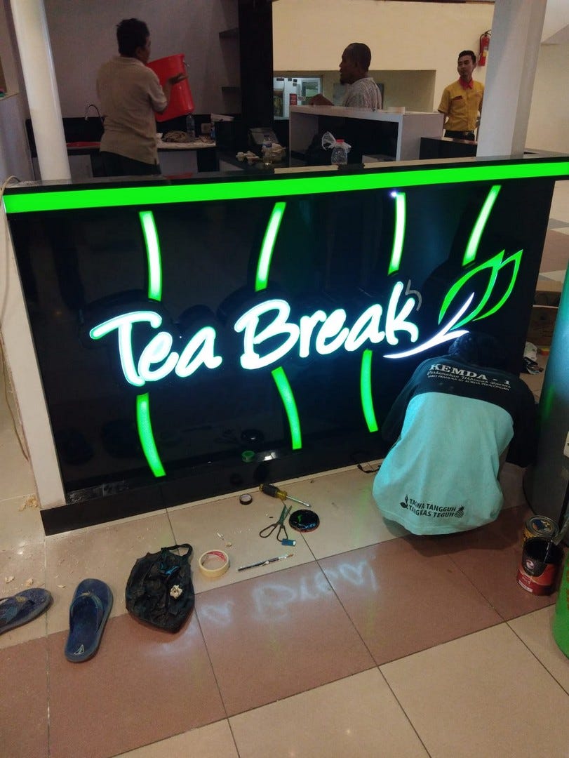 PROMO!! NEON BOX MURAH, HURUF TIMBUL, BALIHO WA 0882 2009 O167 - T Rex ...