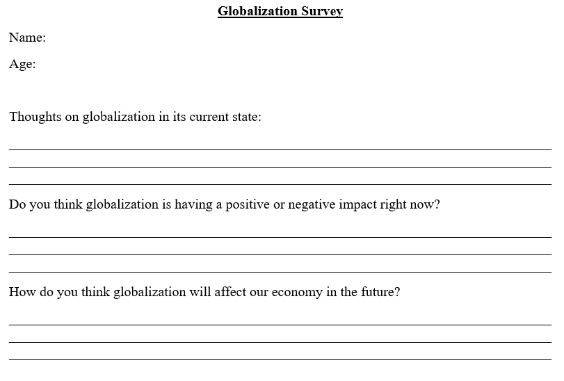 Opinions on Globalization. For one of my primary research methods… | by ...