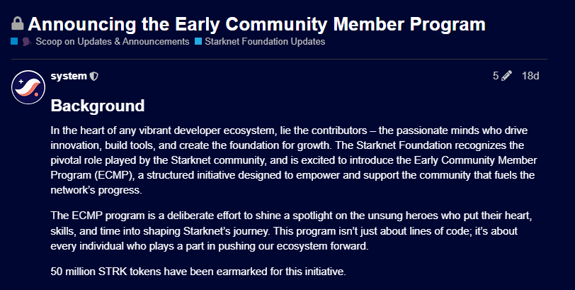 Starknet Early Community Member Program | by Trinattapong | Medium