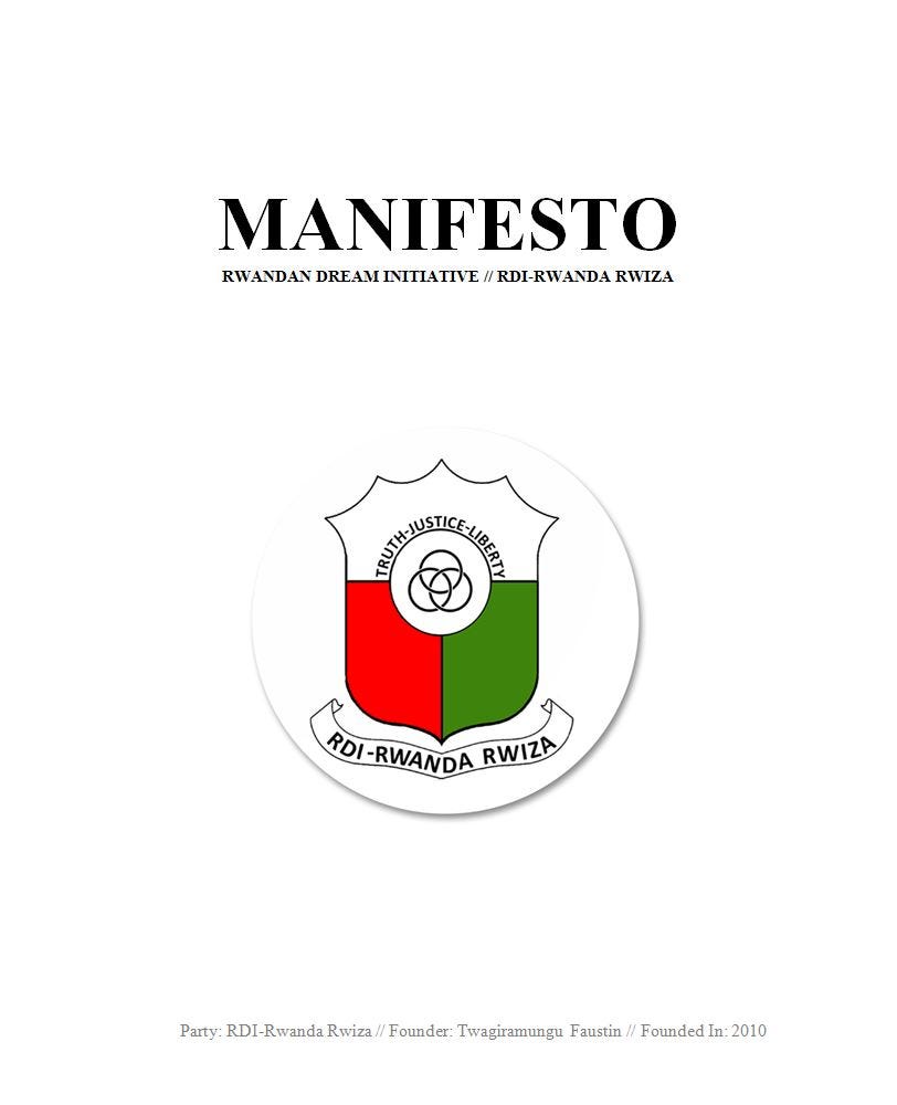 RDI-Rwanda Rwiza Party Manifesto. INTRODUCTION | by RDI-Rwanda Rwiza ...