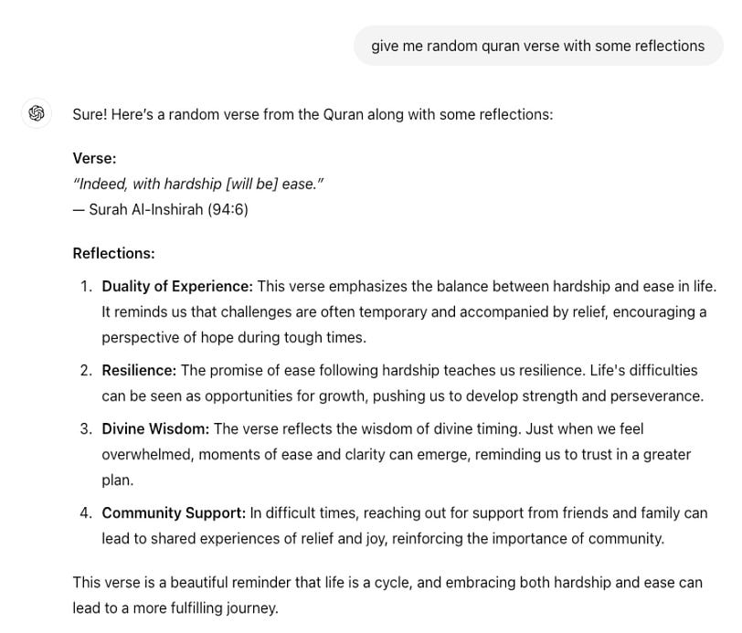 AI random Quran verses - uxQuran - Medium