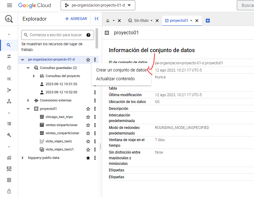 GCP Bigquery — Crear datasets , tablas particionadas y sin particionar ...