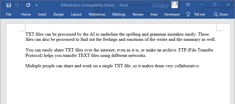 Convert TXT Files to Word, PDF and Image (JPG, PNG, BMP, TIFF) in Java ...