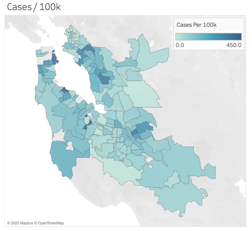 What types of neighborhoods in the Bay Area were most affected by COVID ...
