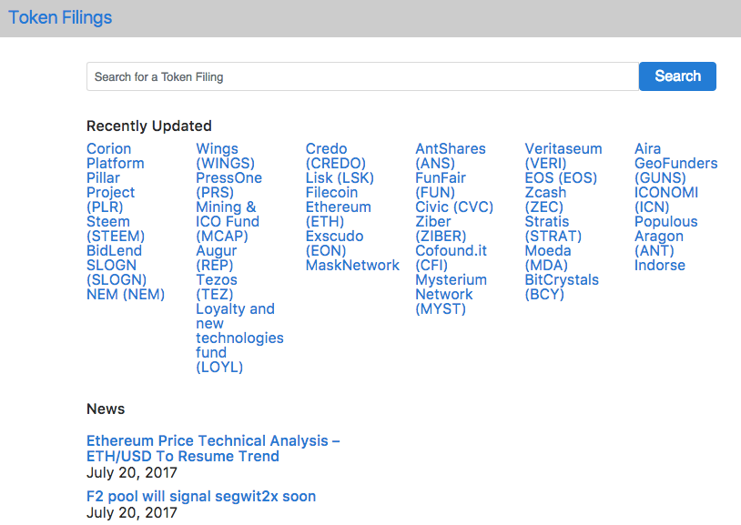 Introducing Token Filings, a Transparency Directory for ICOs and Token ...