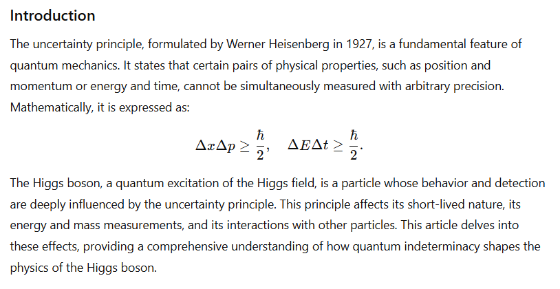 The Role of the Uncertainty Principle in Higgs Boson Physics | by Boris ...