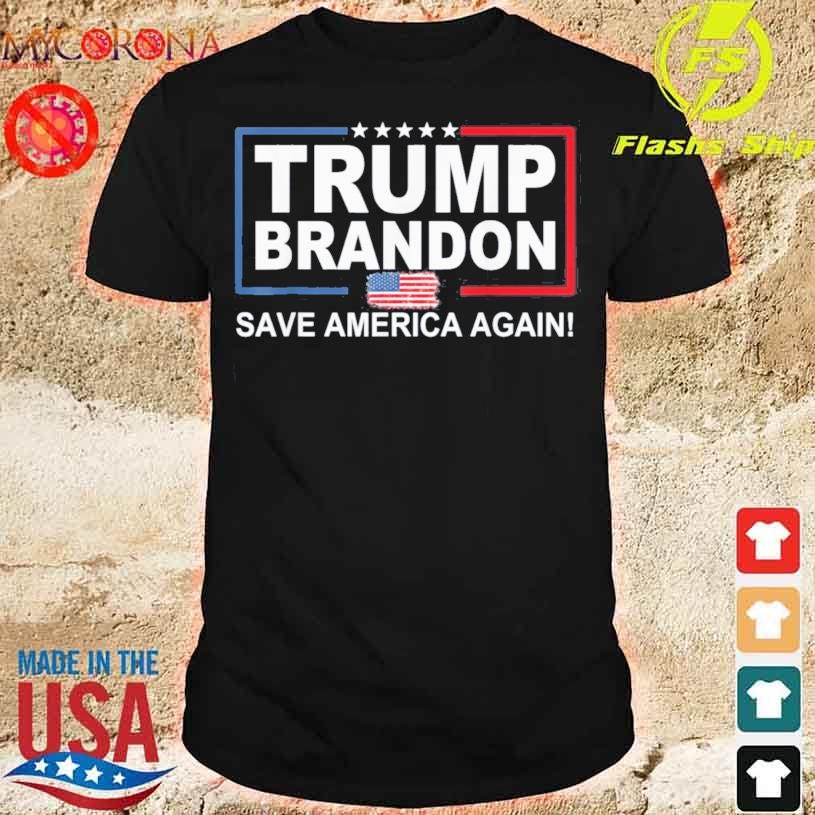 Trump brandon 2024 save America again us flag shirt - Mycorona Store ...