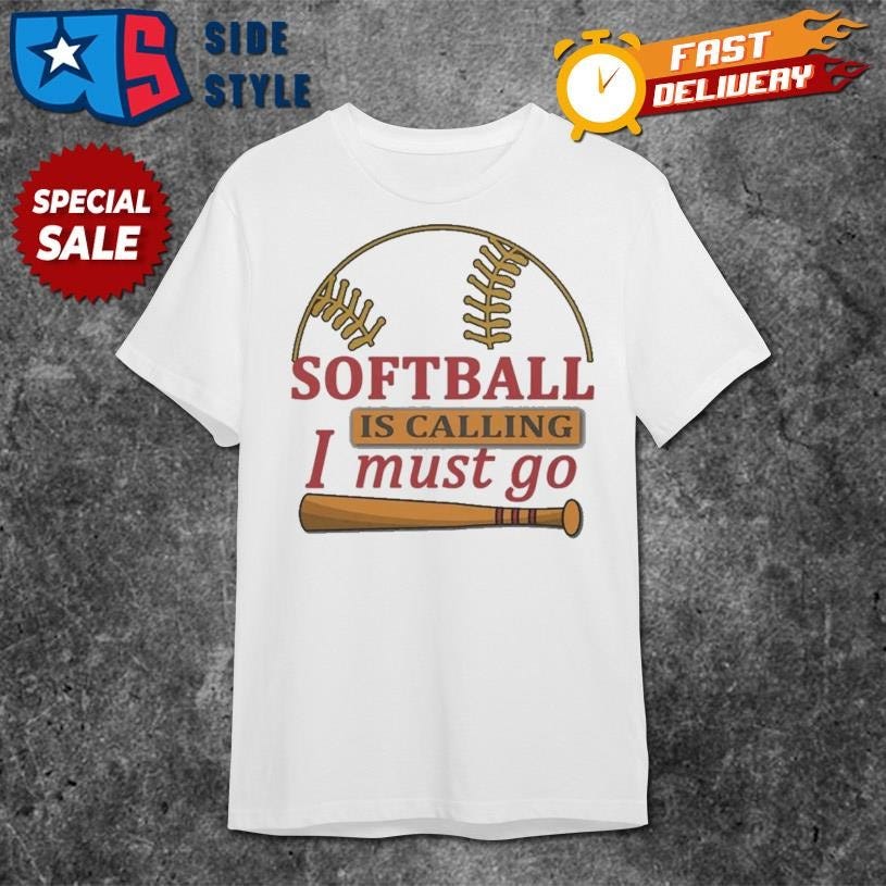 baseball and bat softball is calling i must go vector shirt ...