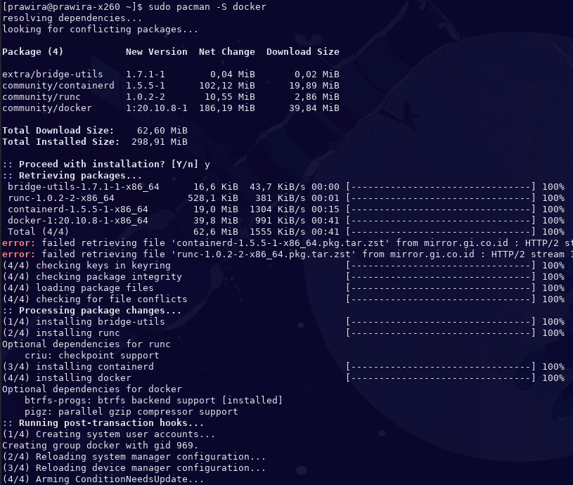 Cara Install Docker di Arch Linux | by prawira | Medium
