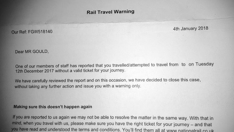 Getting on a train without a train ticket | by David Gould | Medium