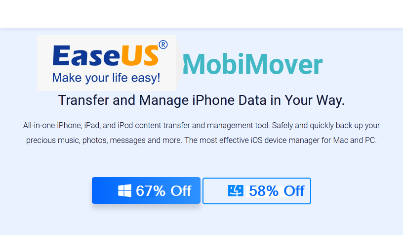 67% Off — EaseUS MobiMover Coupon Code - Data Recovery Software Coupons - Medium