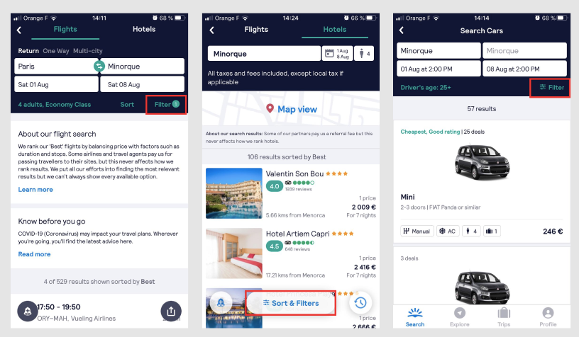 Skyscanner usability evaluation and app redesign. | by Karine Court ...