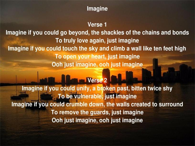 Imagine. Verse 1 Imagine if you could go beyond… | by Geraldine Taylor ...