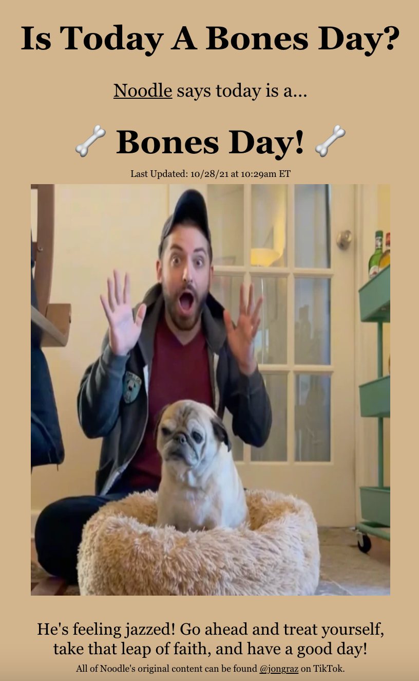 Is Today A Bones Day?. Building a site that lets users know if… | by ...