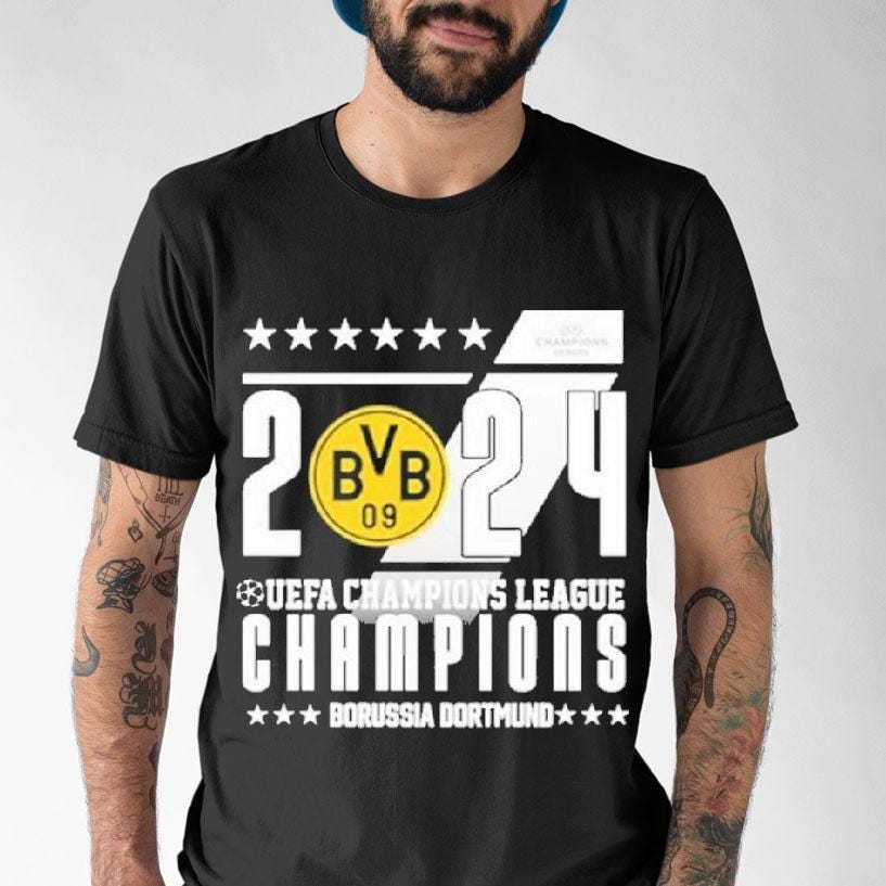 Borussia Dortmund Fc 2024 Bvb 09 Uefa Champions League Classic Shirt ...