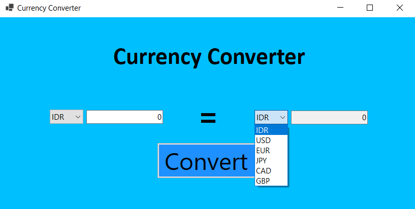 Currency Converter Sederhana menggunakan API Pada Framework .NET (C# ...