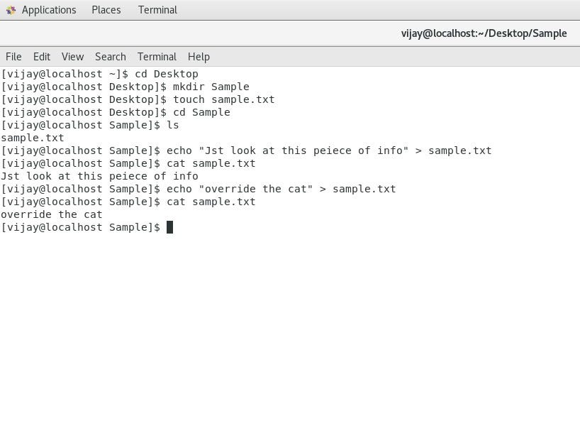 Difference between > and >> in linux | by Vijay R.B. | Medium