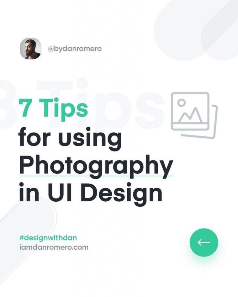 7 Tips for using Photography in UI | by Ruslan Galba | Ruslan Galba ...