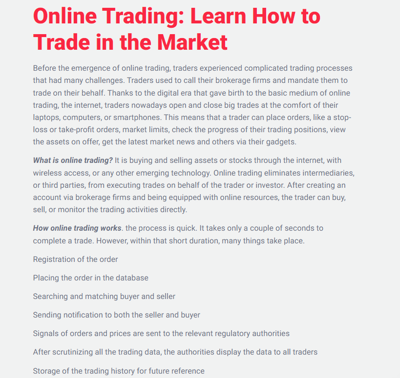 Online Trading: Learn How to Trade in the Market - Fxcess - Medium