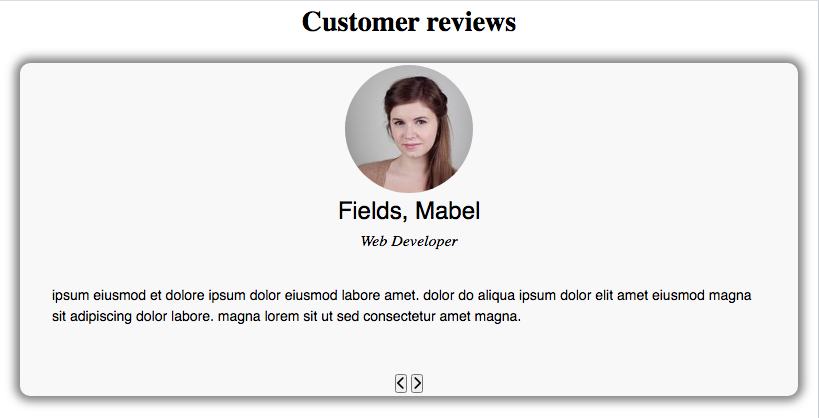 A customer reviews carousel in HTML, CSS, and JavaScript | by Muhammad Saqib Ilyas | Medium