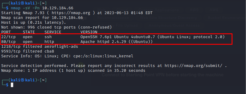 Hack The Box — Three Solution. Task 1 How many TCP ports are open? | by ...