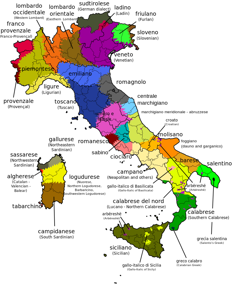 L’influenza dei dialetti italiani sull’italiano standard: storia ...