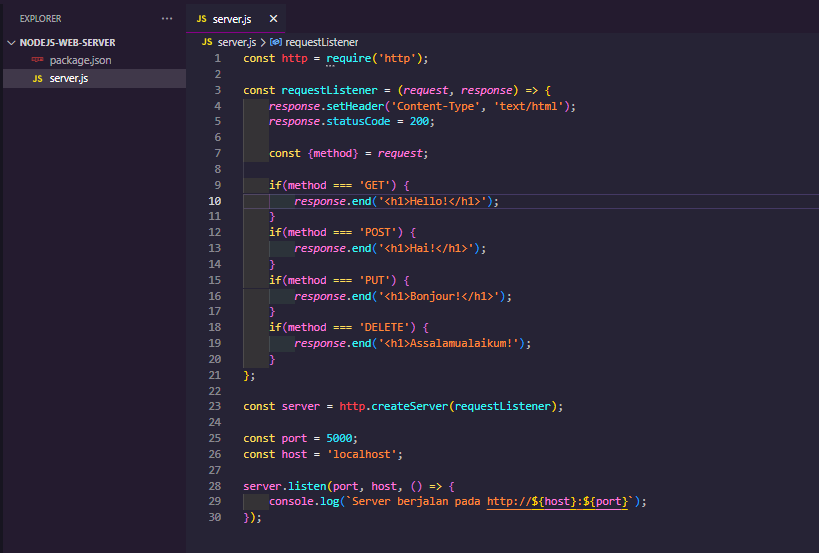 Node Js - Method/Verb Request. Fungsi request listener menyediakan dua… | by gifaryroby | Medium