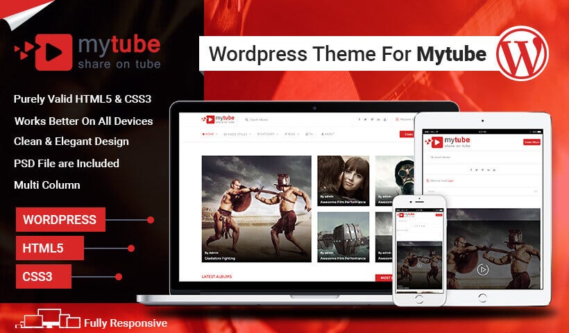 MyTube — Best Youtube Style Video Sharing Responsive WordPress Theme ...