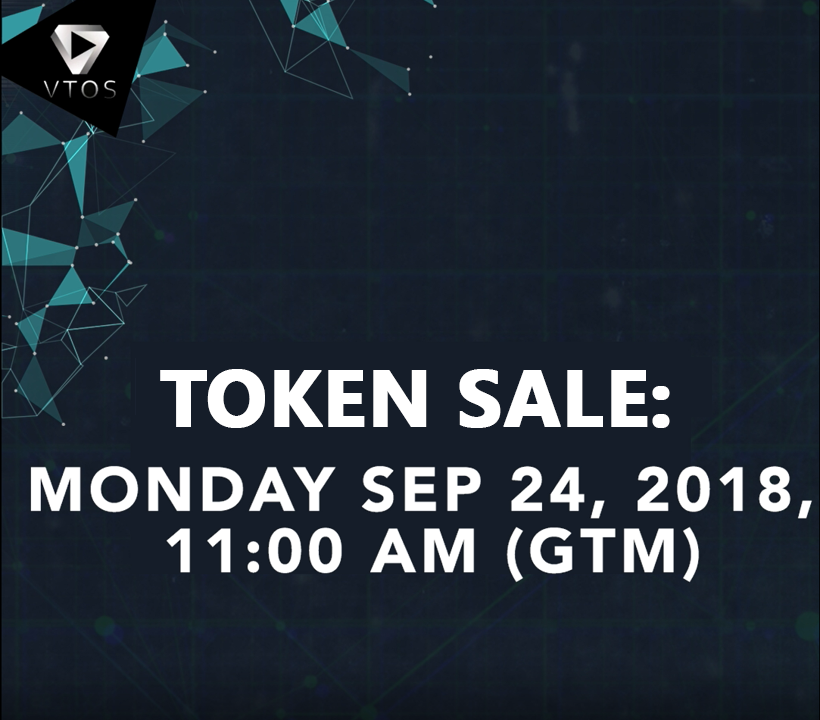 Get your tokens!!! ICO starts on September 24 | by VTOS FOUNDATION | Medium